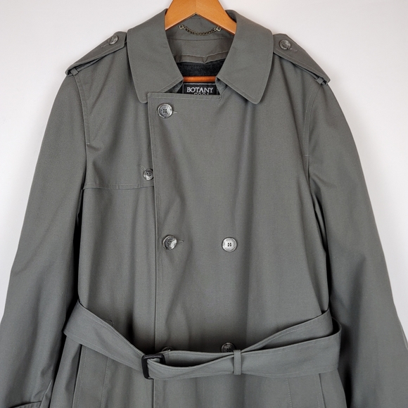 Botany 500 | Jackets & Coats | Botany 50 Vintage Lined Gray Trench Coat ...